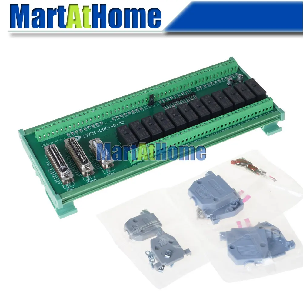IO Relay Board SZGH-CNC-IO-12 with 12 Relay for SZGH CNC Lathe or ...