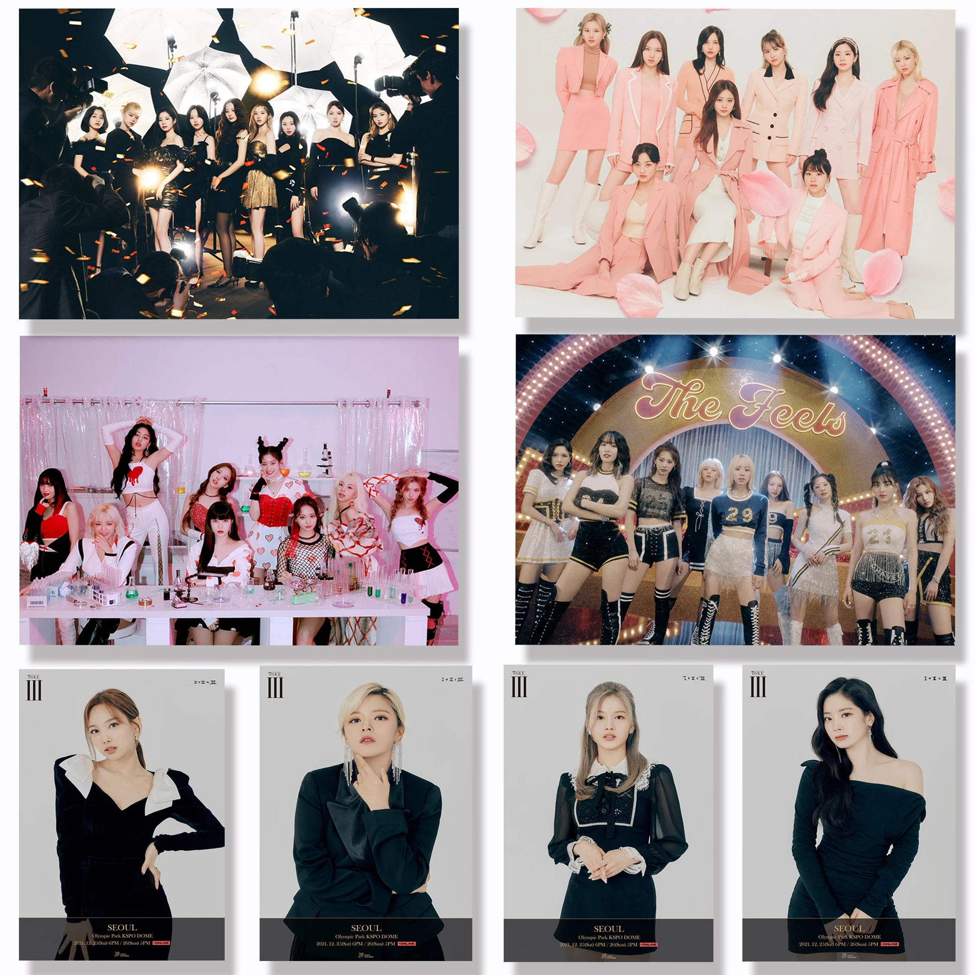 Póster de KPOP TWICE de la cuarta gira mundial, último álbum de música, grupo de chicas coreanas ...