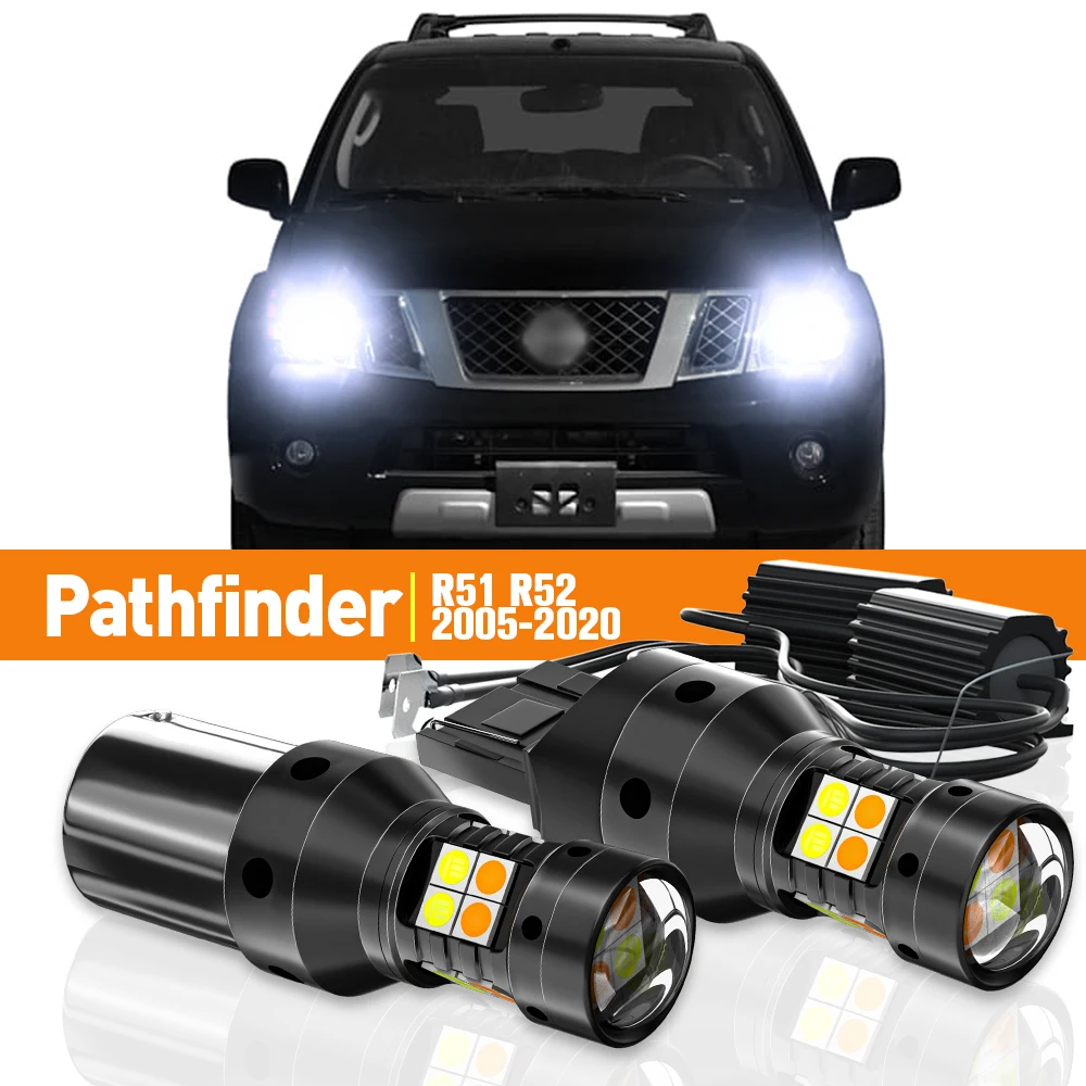 2x-LED-Dual-Mode-Turn-Signal-Daytime-Running-Light-DRL-For-Nissan ...