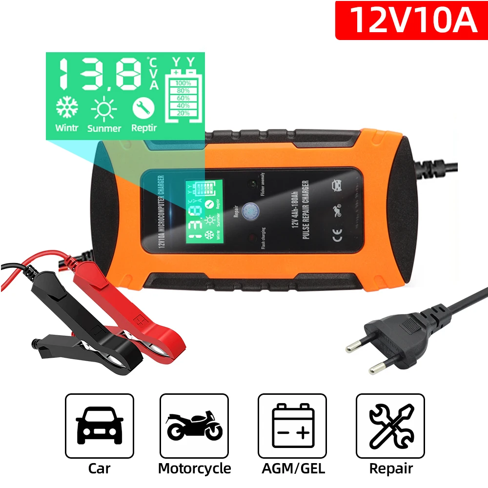 12V-10A-Lcd-Touch-Screen-Display-Car-Battery-Charger-Automatic-Smart ...