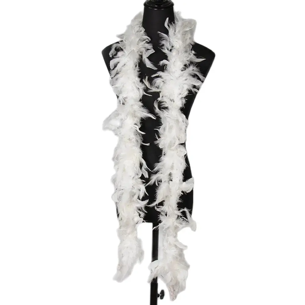 Boa-de-plumas-de-pavo-blanco-esponjoso-bufanda-de-plumas-de-marab ...
