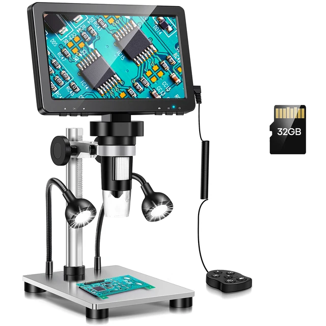 Hayve 7‘’ Digital Microscope 1500X Zoom 12MP HD Electronic Microscopes ...