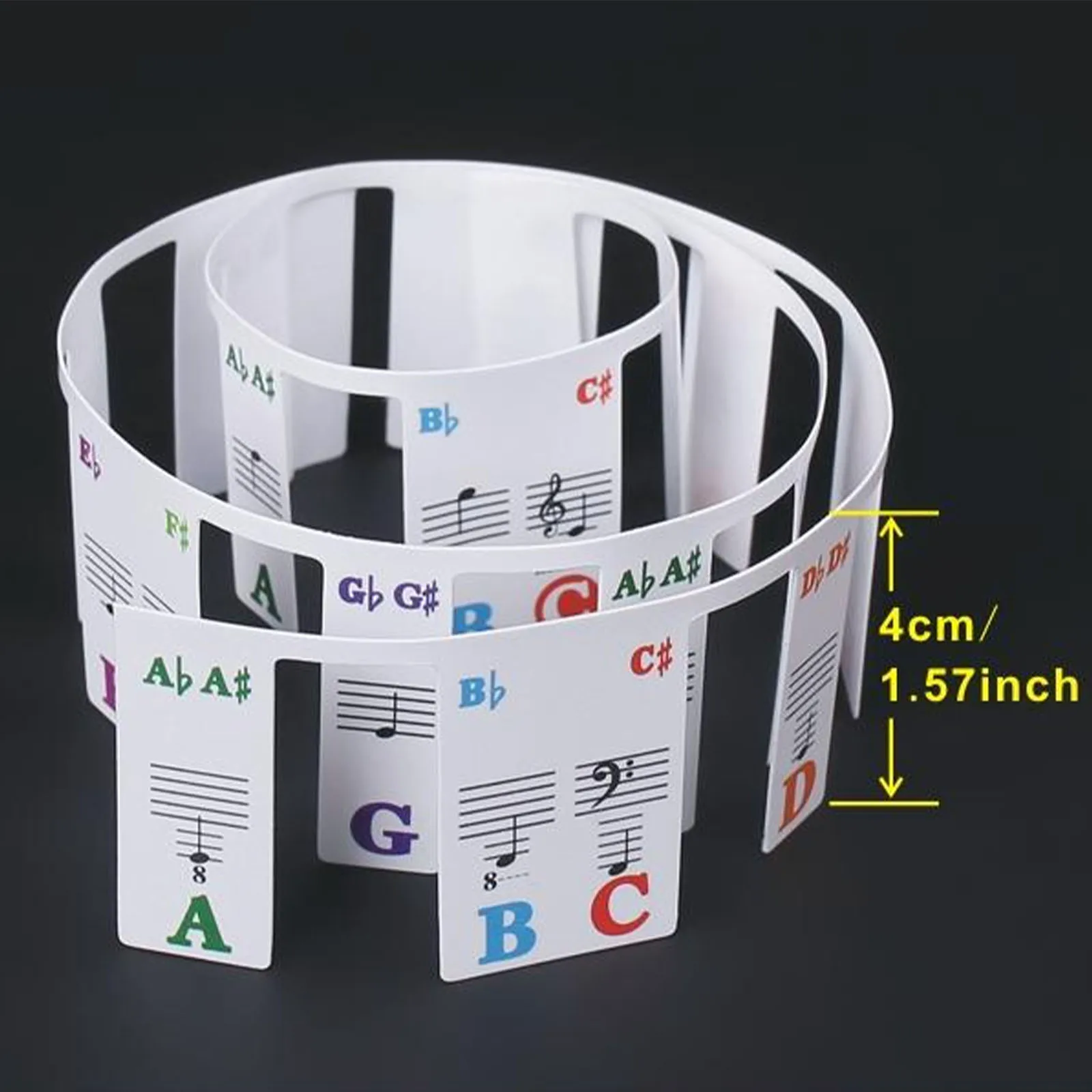Piano-Keyboard-Stickers-Piano-88-keys-Stave-Notation-Note-Strip-Label ...