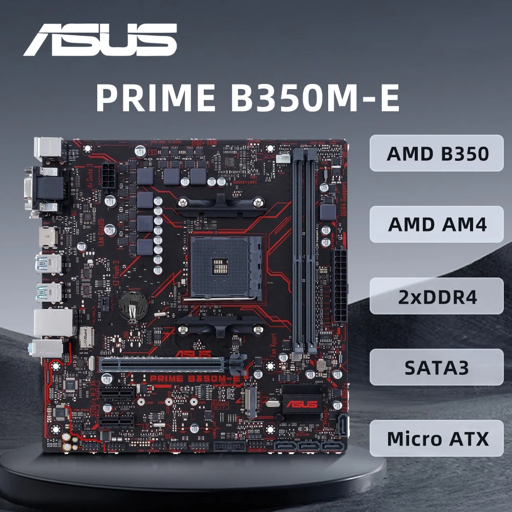 MSI-PRIME-B350M-E-Motherboard-AMD-B350-Chipset-CPU-Socket-AM4-Support ...