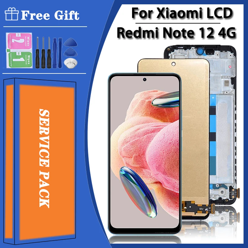 Super-AMOLED-Note12-Screen-for-Xiaomi-Redmi-Note-12-4G-lcd-23021RAAEG ...