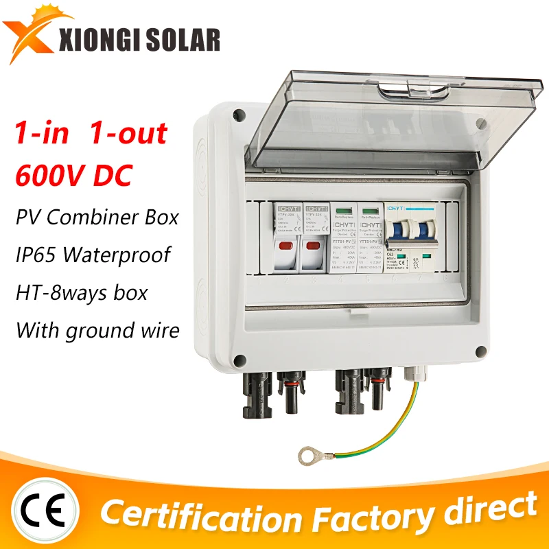 Solar-photovoltaic-PV-Combiner-Box-With-Lightning-Protection-Ground ...