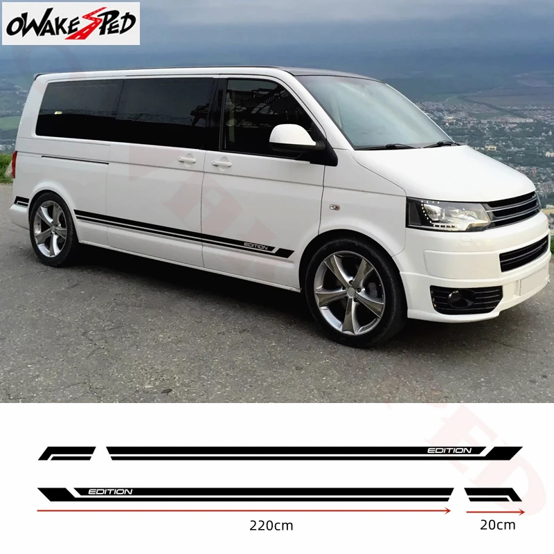 Car-Door-Side-Skirt-Sticker-For-Volkswagen-Multivan-T5-T6-Van-Camper ...