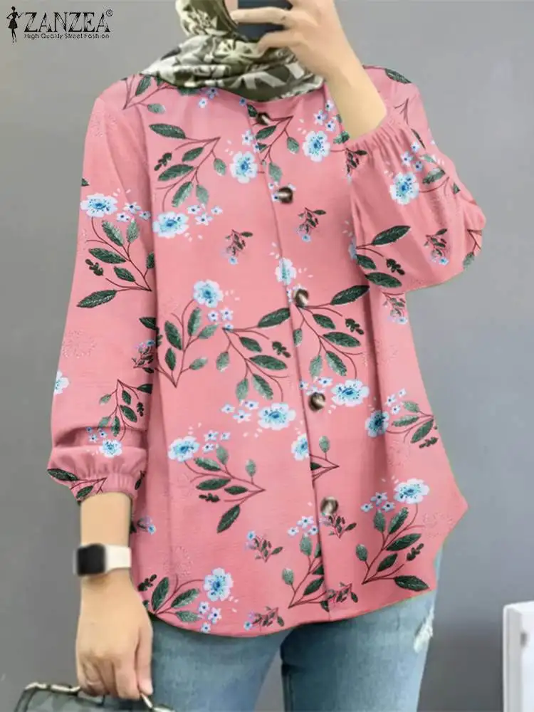 ZANZEA-Fashion-Muslim-Blouse-Autumn-Long-Sleeve-O-Neck-Shirt-Woman ...