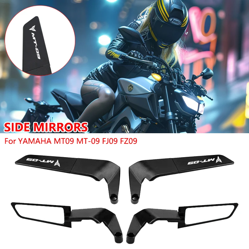 MT-09 Logo For YAMAHA MT09 MT-09 FJ09 FZ09 Motorcycle Mirrors Stealth ...
