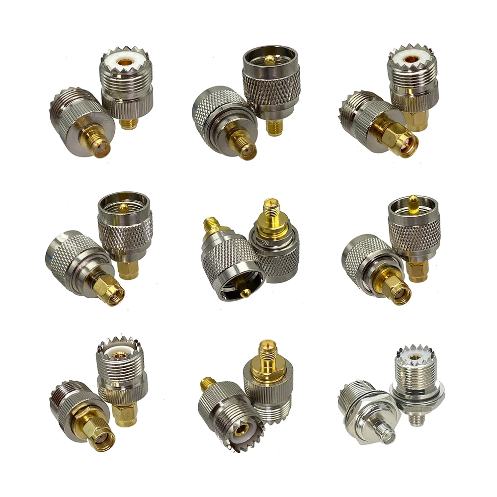 UHF SO239 PL259 to SMA RP-SMA Male Plug & Female Jack Wire Terminals ...