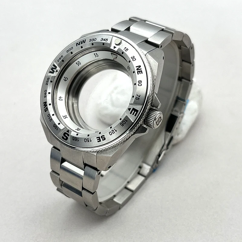 Silver-45mm-Seiko-Samurai-King-Series-Watch-Cases-Bezel-Insert-With-The ...
