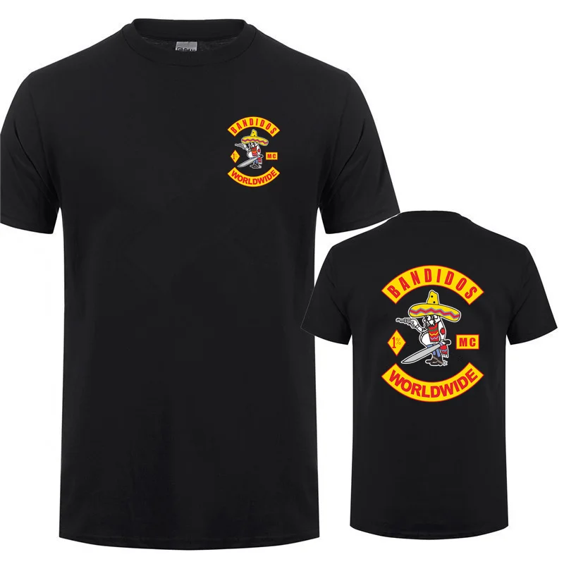 Bandidos-MC-Worlwide-T-Shirt-Summer-Men-Cotton-Short-Sleeve-T-shirts ...