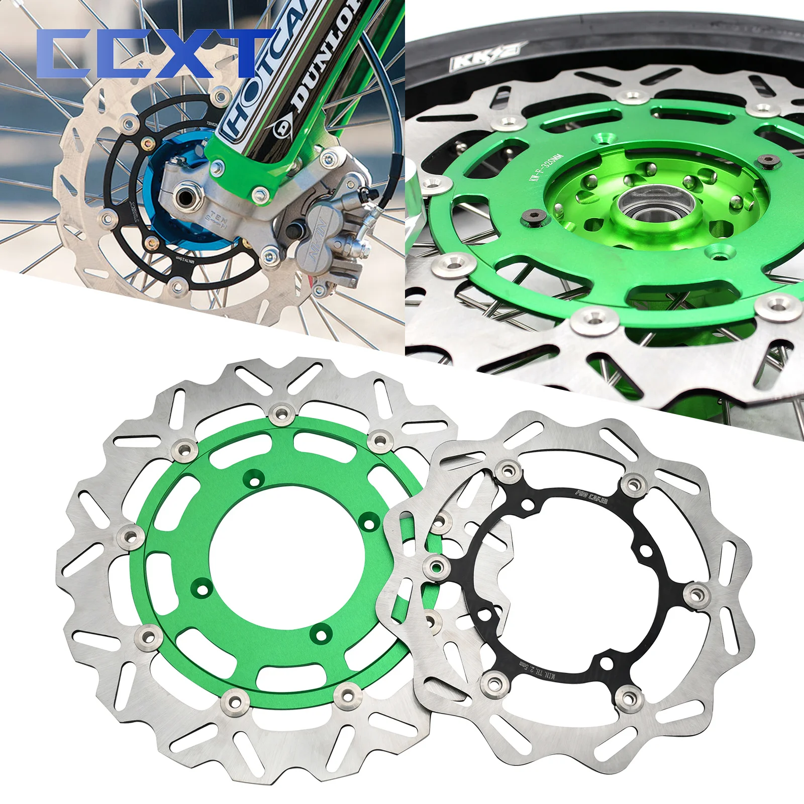 Motorcycle-320mm-270mm-Front-Rear-Floating-Brake-Disc-Rotor-Disk-For ...