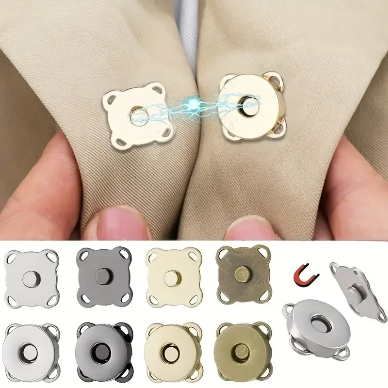 5-8sets-Square-Magnetic-Snap-Fasteners-Clasps-Button-Handbag-Purse ...