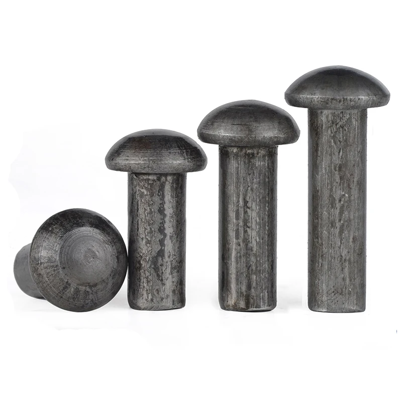 60Pcs-M2-National-Standard-Iron-Half-round-Rivet-Natural-Color-Head ...