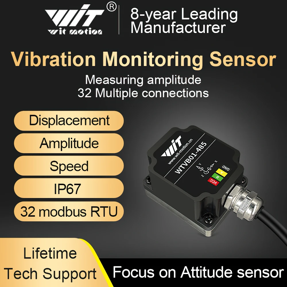 Witmotion alta-estabilidade WTVB01-485 sensor de medição de vibração ...