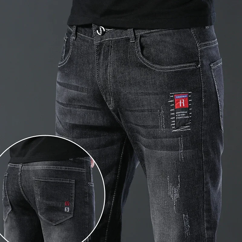 Spring Autumn Xintang Denim Jeans Men's Slim Fit Casual Trendy ...