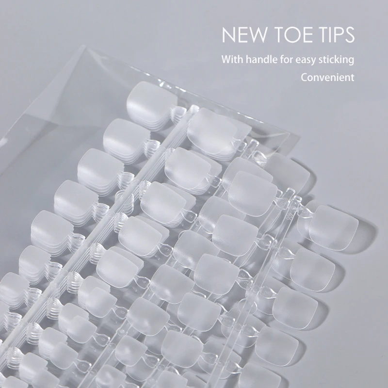 150-600pcs-Frosted-Fake-Toenail-Tips-full-cover-False-Artificial-Toe ...