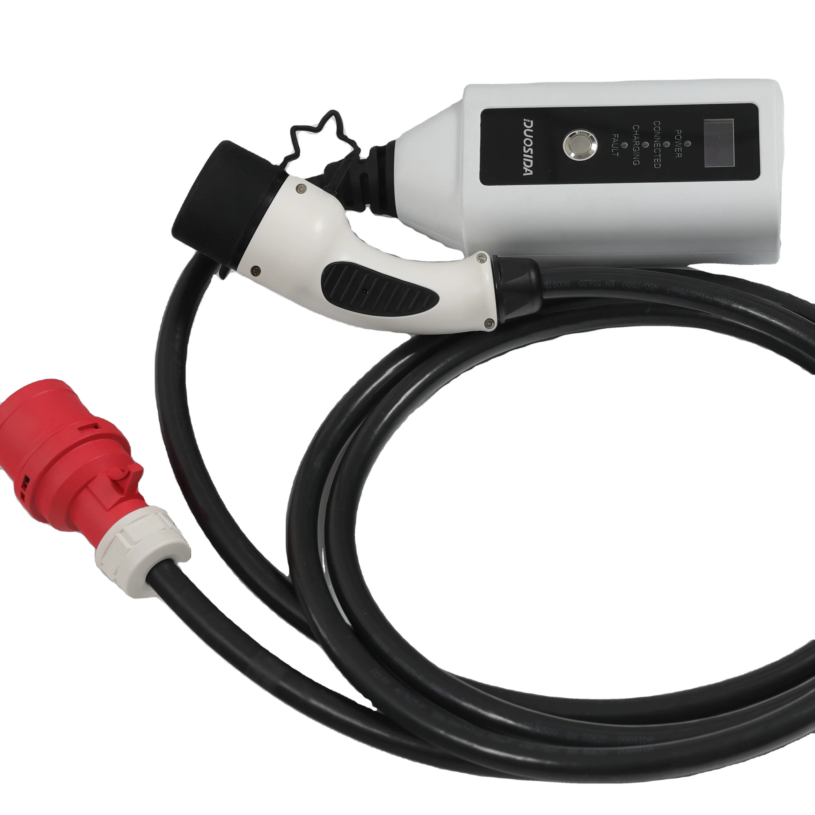 22KW-Type-2-Electric-Car-Vehicle-EV-Charger-with-Red-CEE-Plug-32A ...