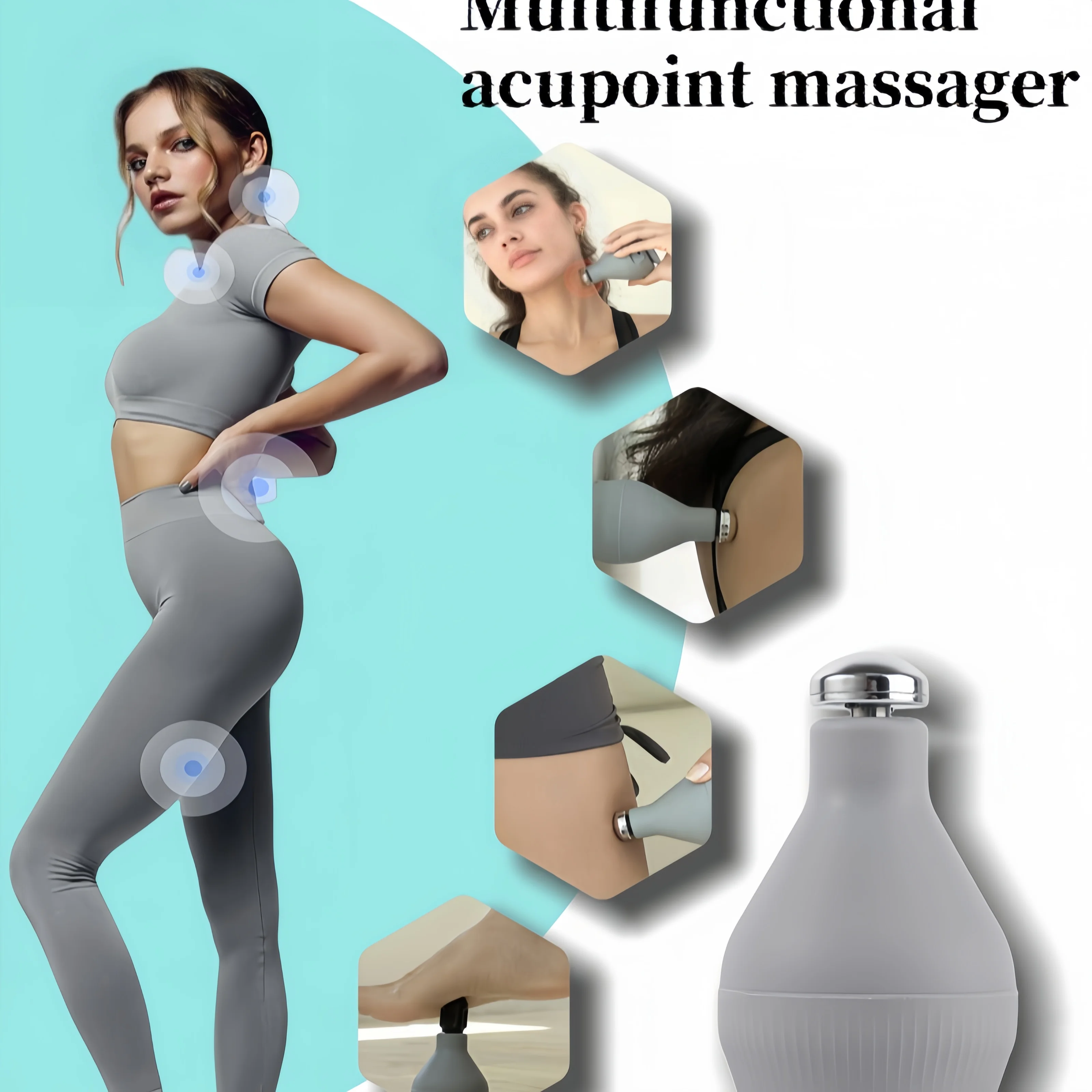 2025 Electric Acupoint Massage Device 4-head Replacement for Easy ...