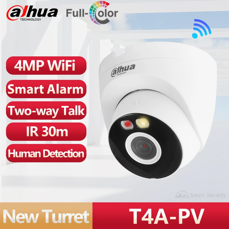 Dahua-4MP-Full-Color-IP-Camera-Wifi-Turret-Cam-Active-Deterrence ...