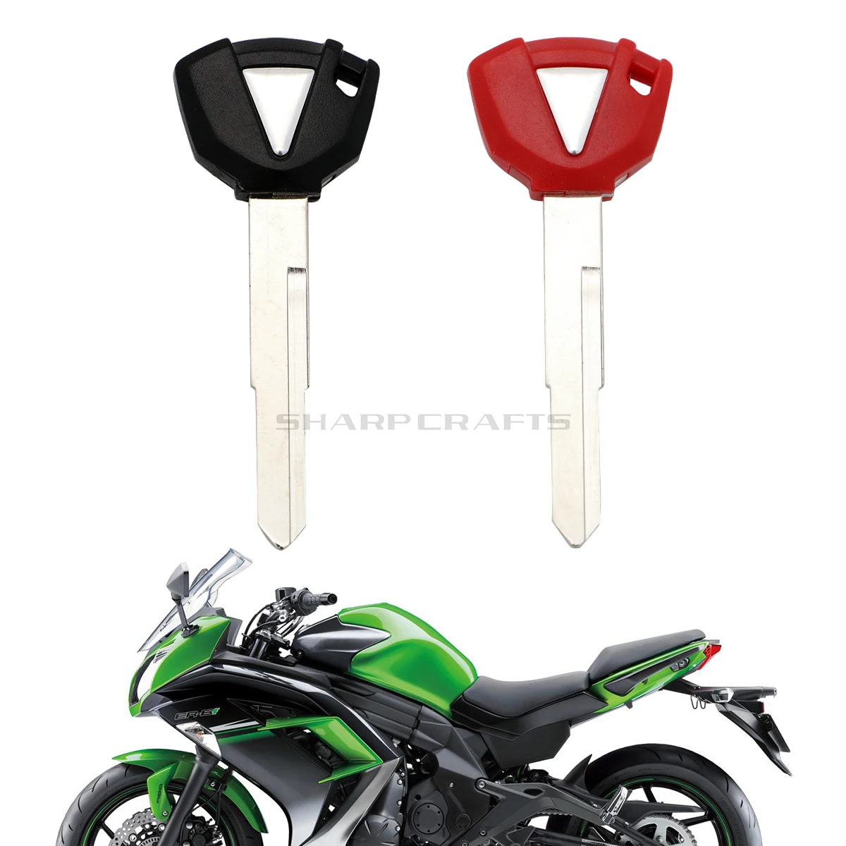 Motorcycle Blank Key Uncut Blade For Kawasaki ZX6R ZX9R ZX10R ZX12R ...