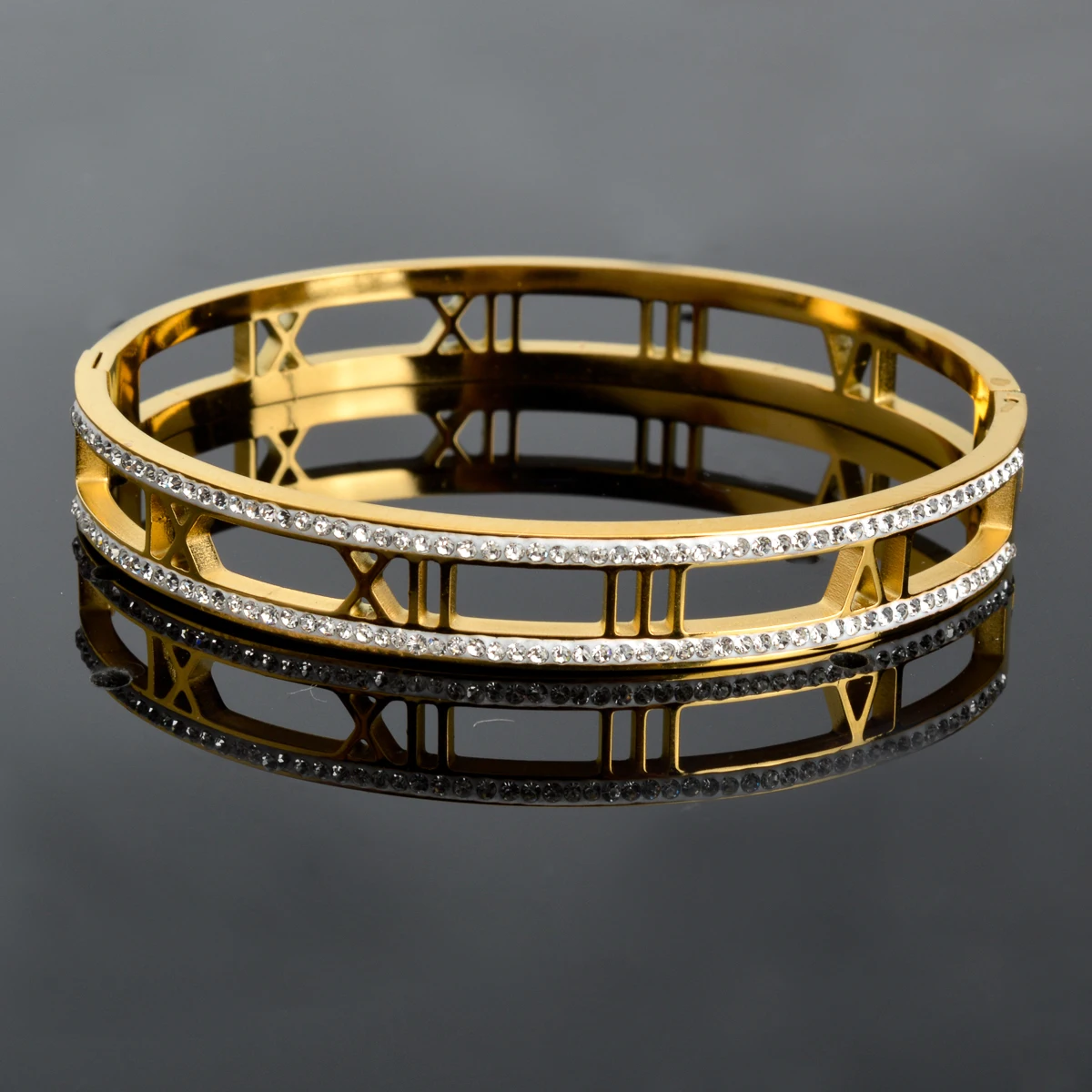 Disney Stainless Steel Bangle Fashion Bracelets Luxe Collection Roman ...