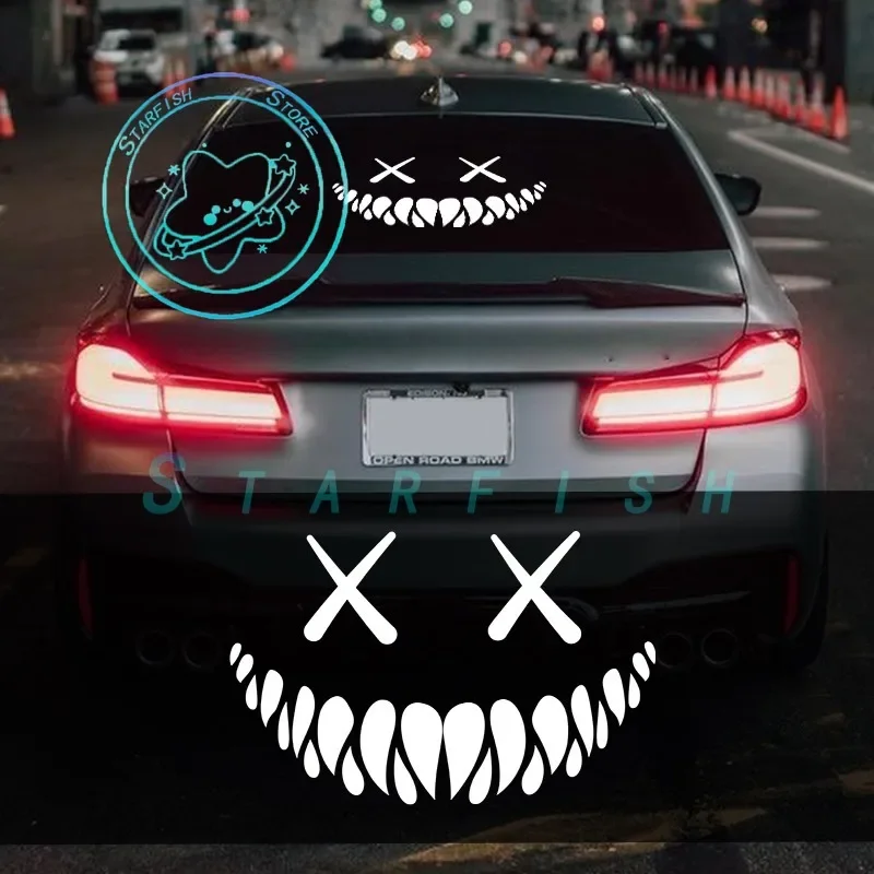 Devil-s-Smiling-Face-Car-Sticker-Rear-Windshield-Fun-Body-Design ...