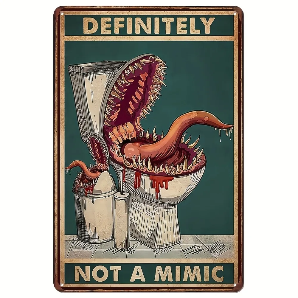RPGNOVELTYZ DND "Not A Mimic" Metal Sign | Dungeon Dragons Tinplate Art ...