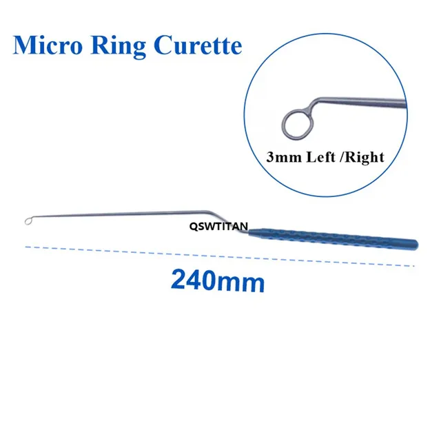 Pituitary Malleable Micro Ring Curette con punta de anillo ...