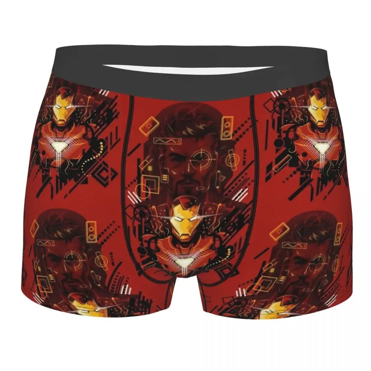 Custom-Disney-Iron-Man-Marvel-Film-Underwear-Male-Printed-Boxer-Briefs ...