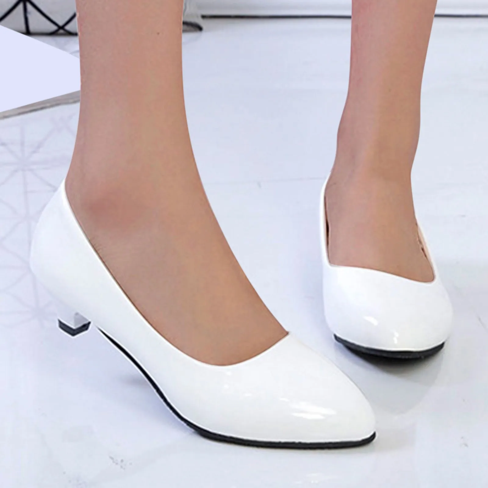 Spring-Pumps-Low-Heels-Shoes-Women-Professional-Shoes-Ladies-Shallow ...