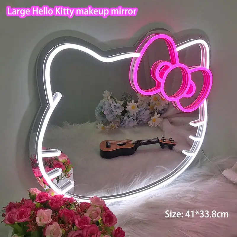 Espejo-de-Hello-Kitty-de-Sanrio-luces-de-ne-n-de-Kiity-hechas-a-medida ...