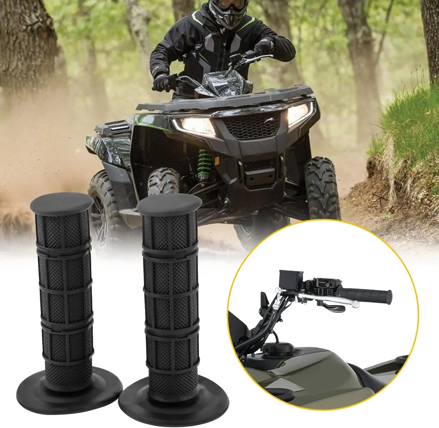 For 7/8'' 22mm Left and Right Handlebar Grips Compatible with For ...