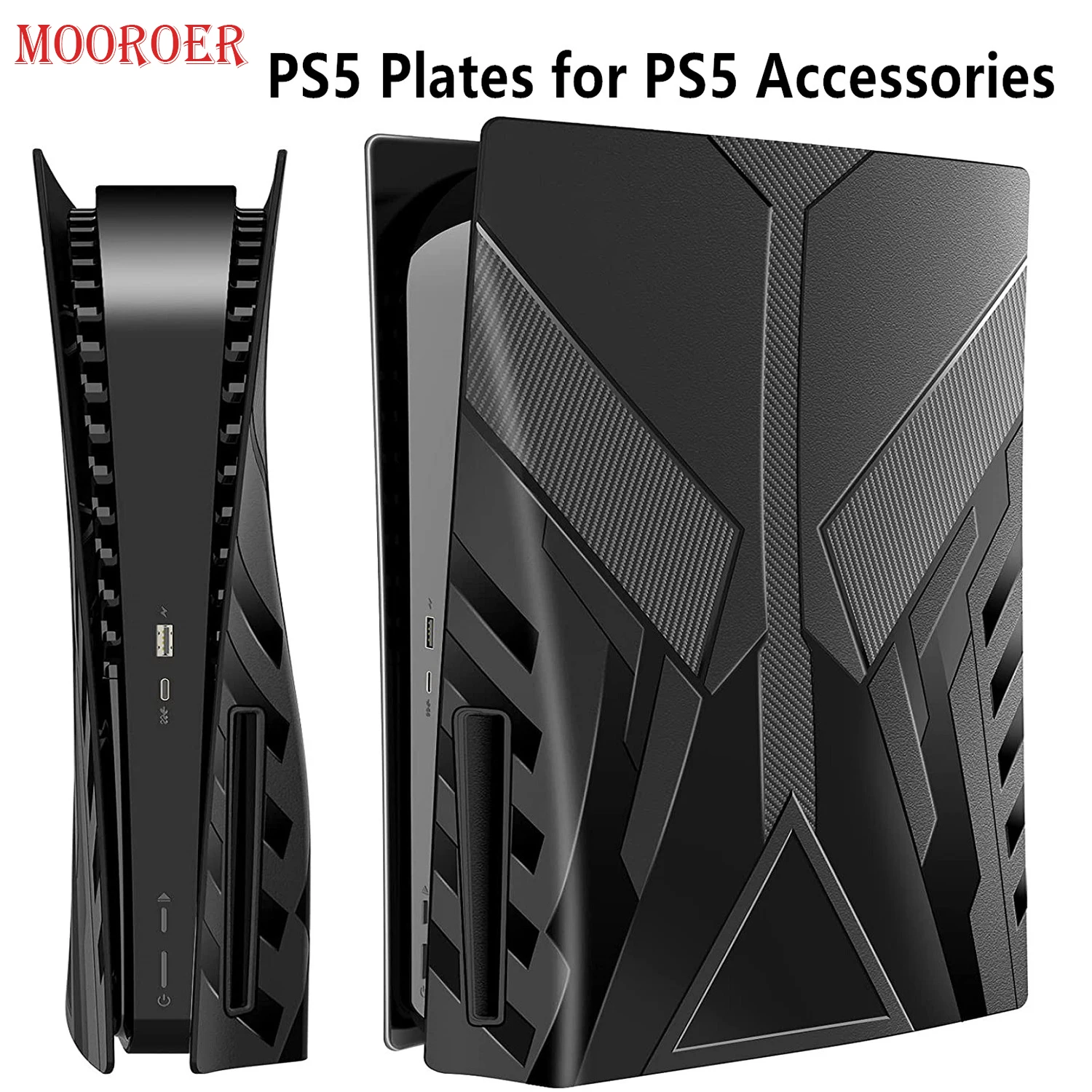 Mooroer for PS5 Plates for PS5 Accessories, Hard Shockproof Cover PS5 ...