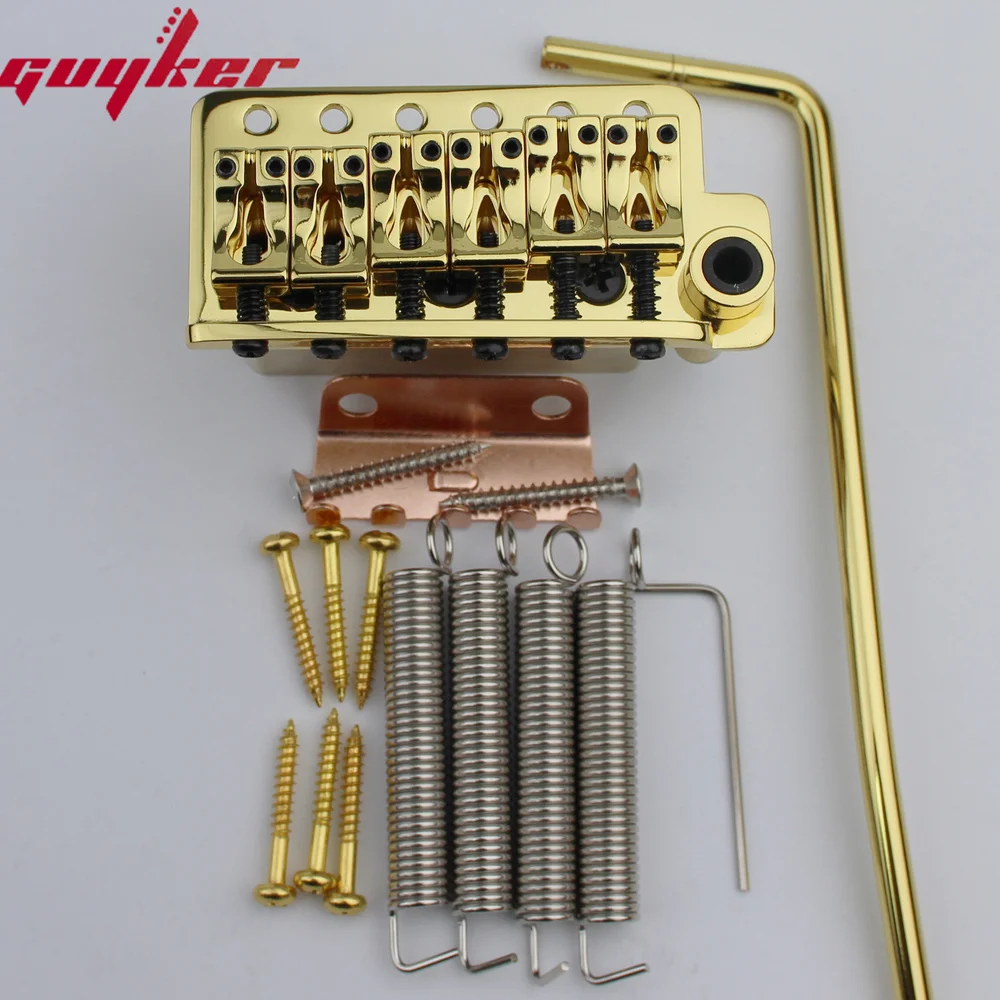 GG1013A Guyker Chrome Black Gold Guitar Tremolo Bridge String Spacing