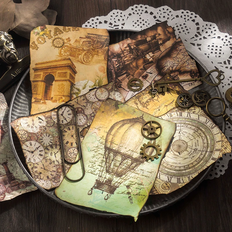 20-buah-bangunan-kertas-antik-ukuran-besar-Diy-buku-tempel-sampah ...