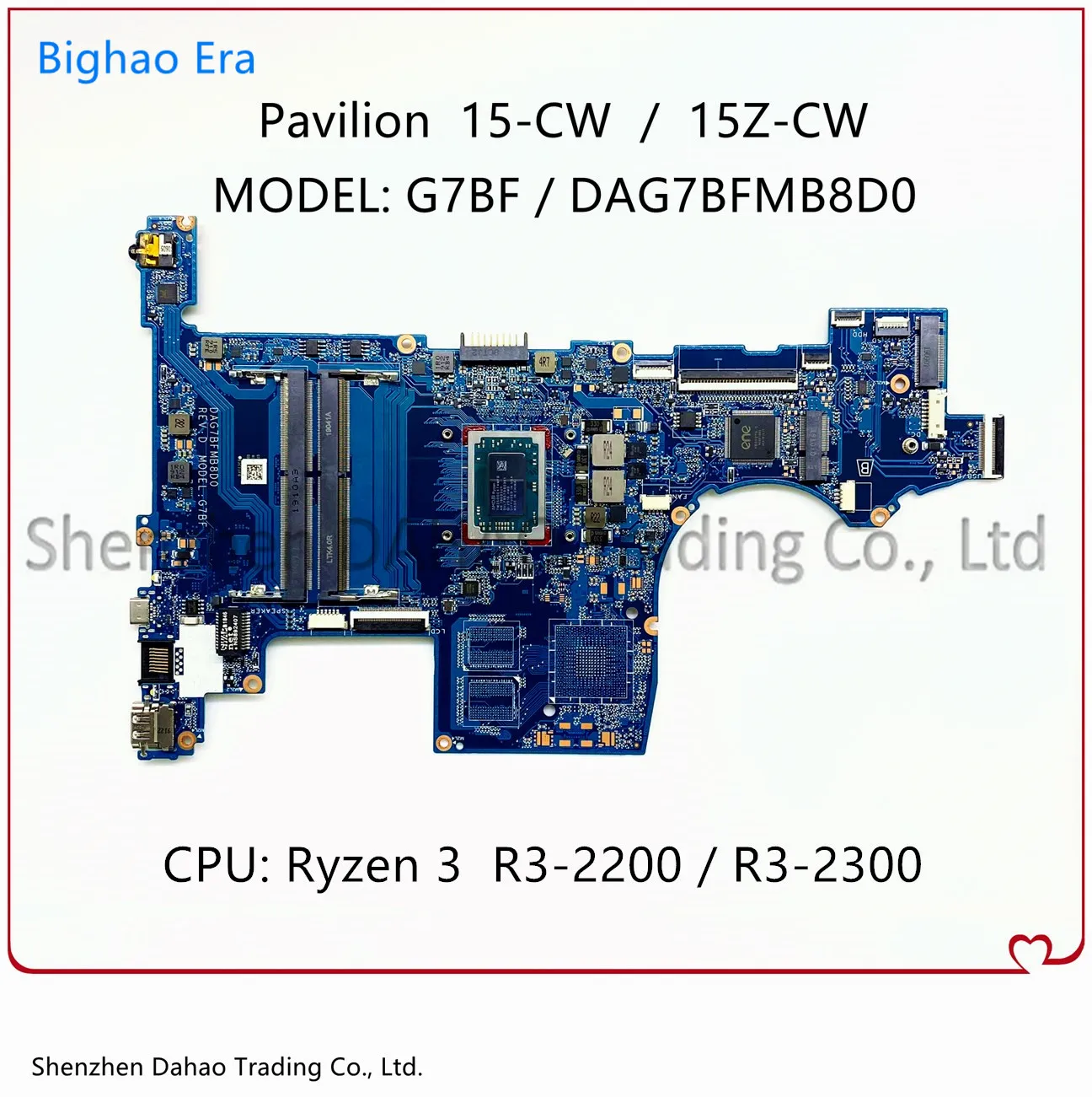Dag7bfmb8d0 Dag7bfmb8d0 For Hp Pavilion 15-cw Laptop Motherboard With ...