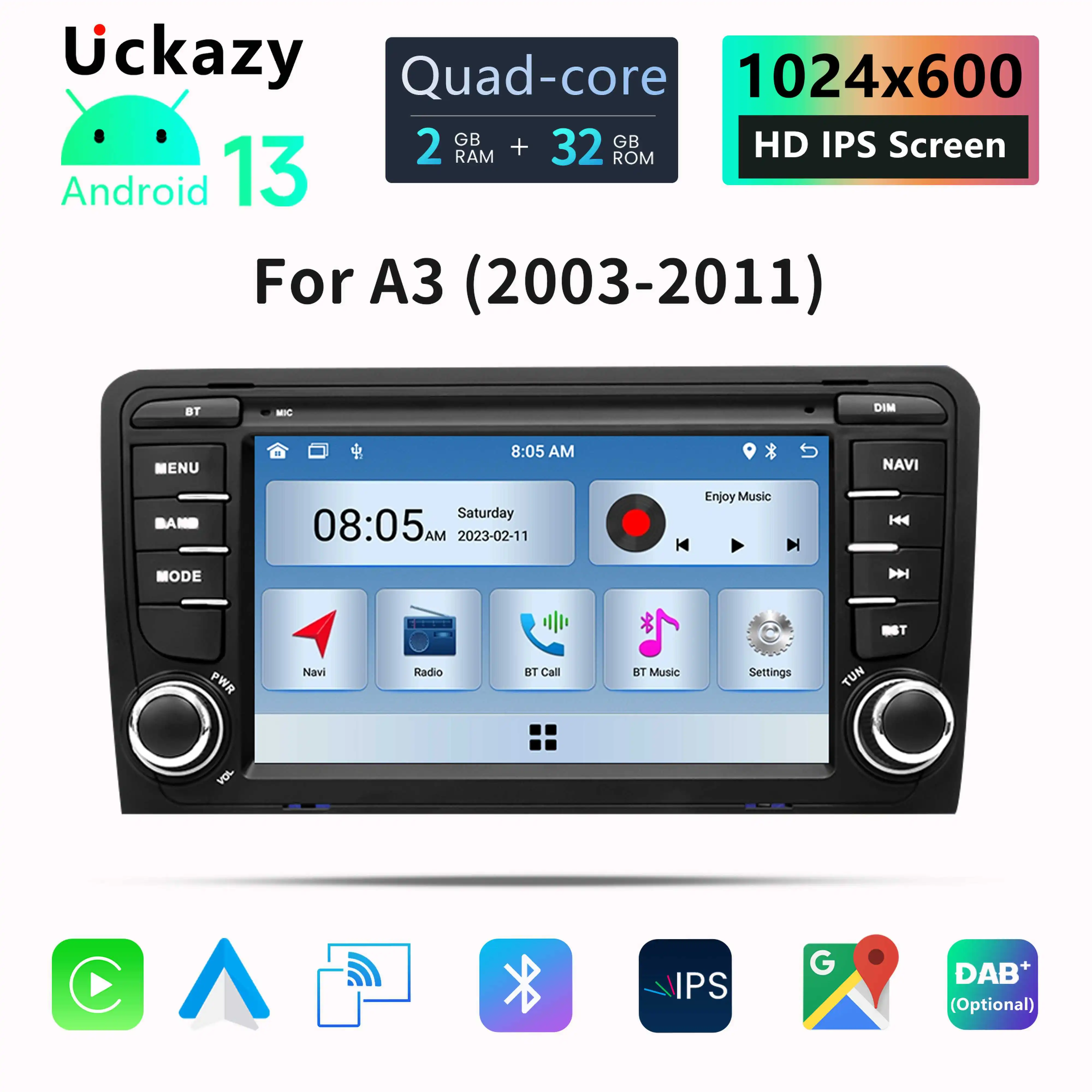 7-Wireless-Carplay-AutoRadio-2-din-Android-13-Car-Multimedia-Player-For ...