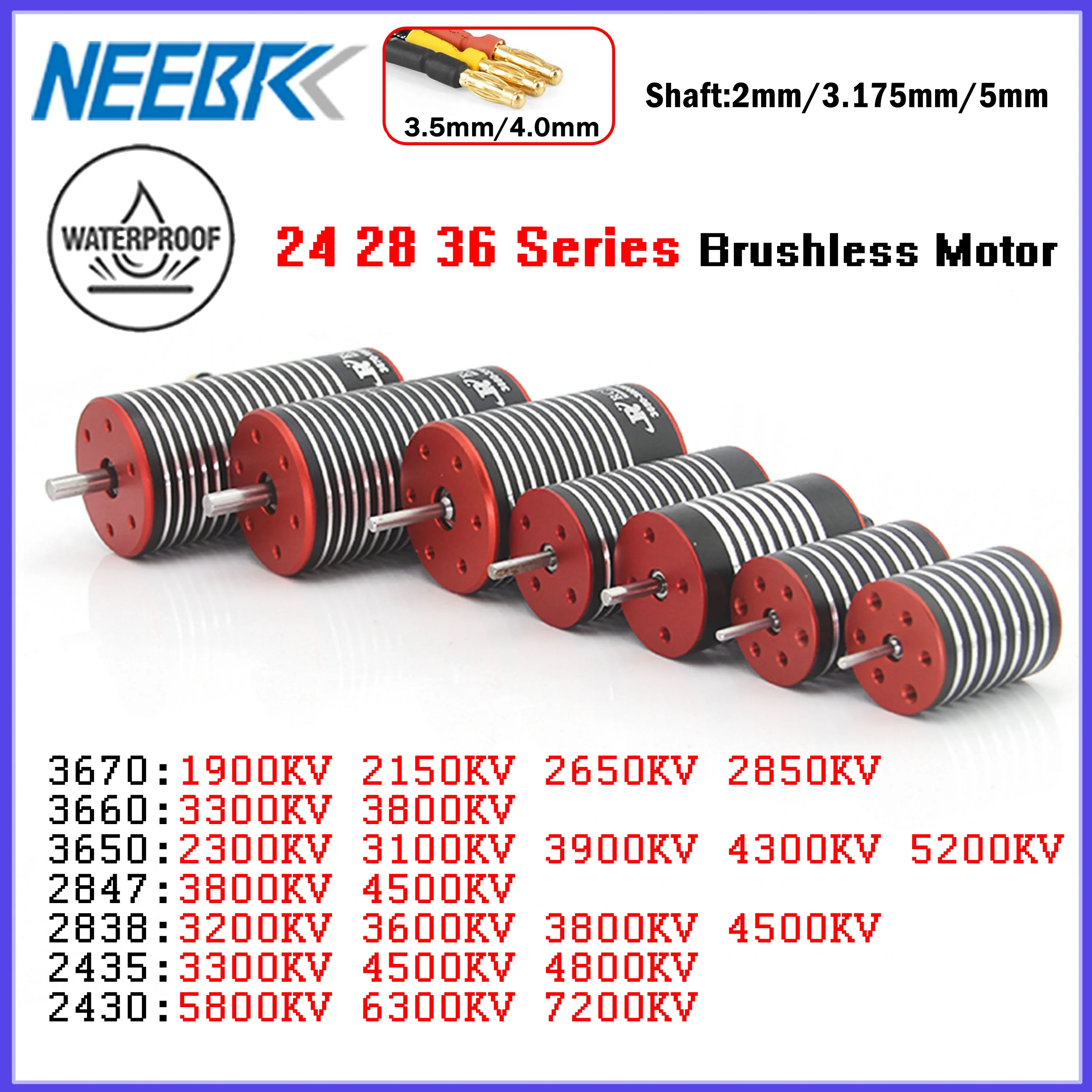 NEEBRC-2430-2435-2838-2847-3650-3660-3670-Waterproof-Brushless-Motor ...
