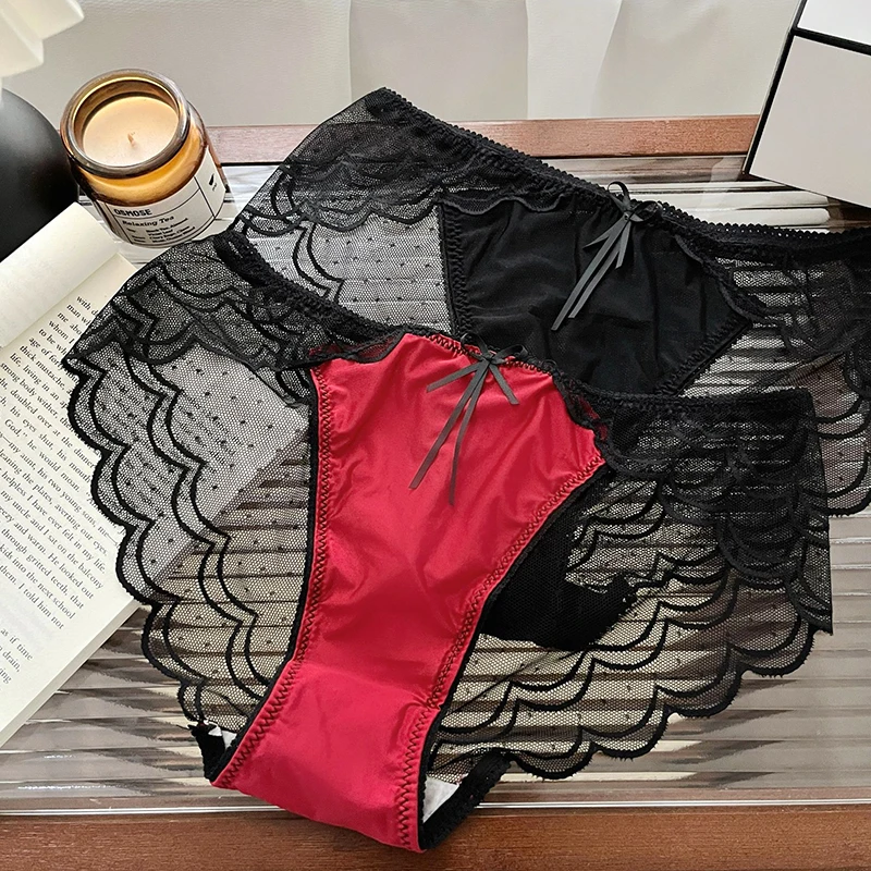 1pc-Summer-Fashion-Lace-Silk-Women-Panties-Lace-Traceless-Low-Waist ...