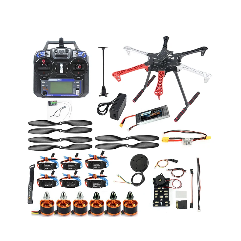 RTF Flysky FS i6 6CH FPV Full Set F550 6 Axle RC Hexacopter Drone Kit ...