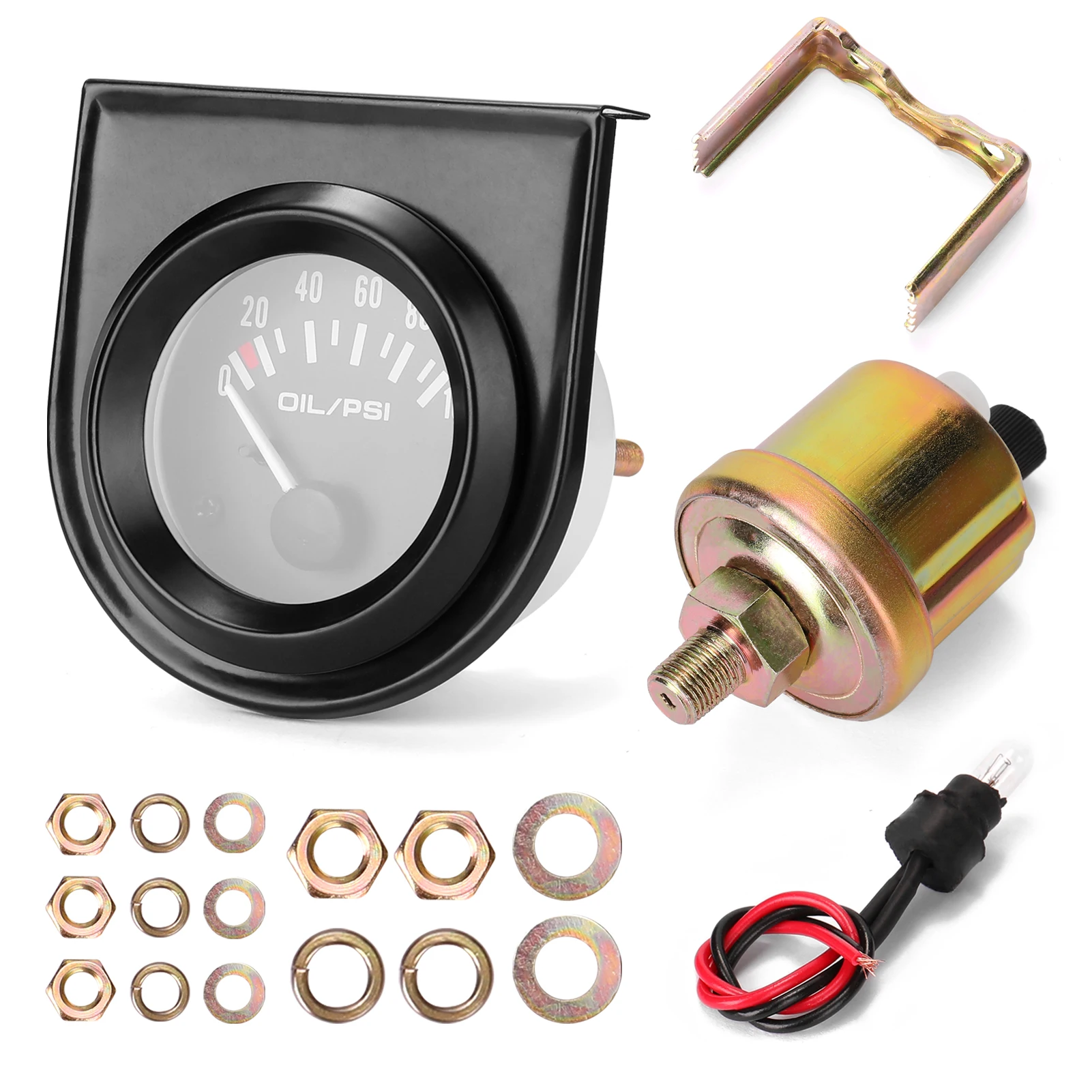 Car Oil Pressure Gauge Refitting 52mm Automobile Oil Pressure ...