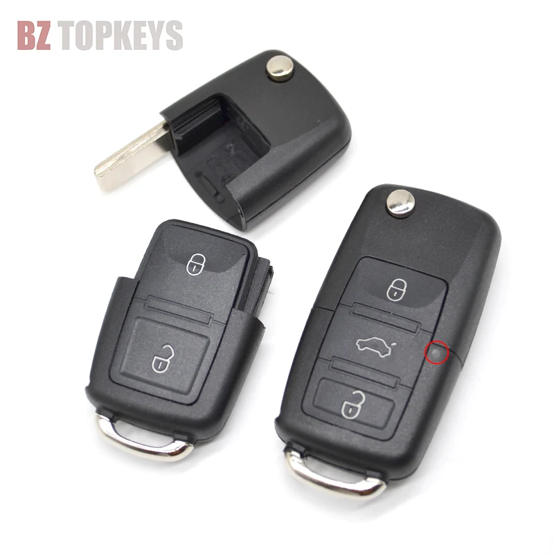 BZTOPKEYS-Replacement-folding-car-key-shell-2-3button-for-VW-Passat ...