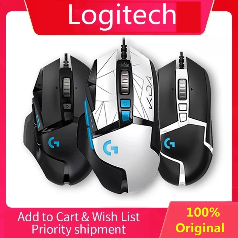 Novo logitech g502 herói kda profissional gaming mouse 25600 dpi rgb ...