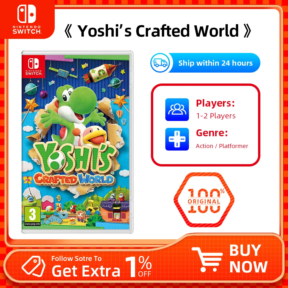 Nintendo-Switch-Yoshi-S-Crafted-World-Stander-Edition-Genre-Action ...