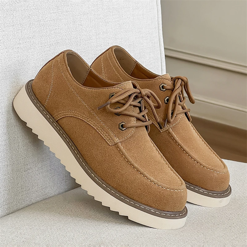 Suede-Leather-Male-Sneakers-Thick-Bottom-Mens-Casual-Shoes-Lace-up ...