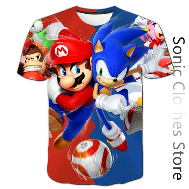 Super Sonic Tshirt Kids Clothes Boys T shirts Summer 2 14T Baby Girls ...