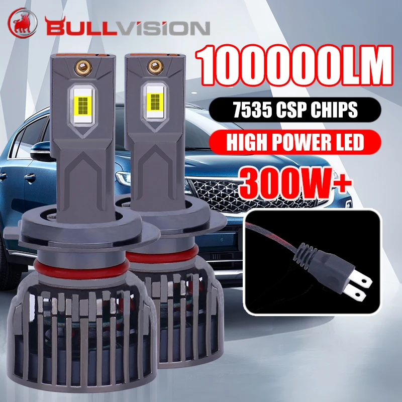 Bullvision-LED-Canbus-H7-H4-H11-300W-100000LM-K5C-k5c-pro-H1-H8-H9-7535 ...