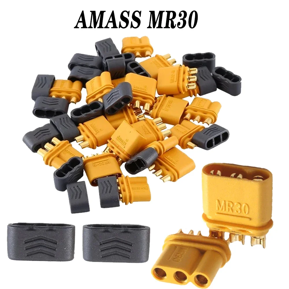 AMASS-Plug-MR30-Male-Female-Connector-with-Sheath-For-RC-Multicopter-Airplane-Lipo-Batter-Toy ...